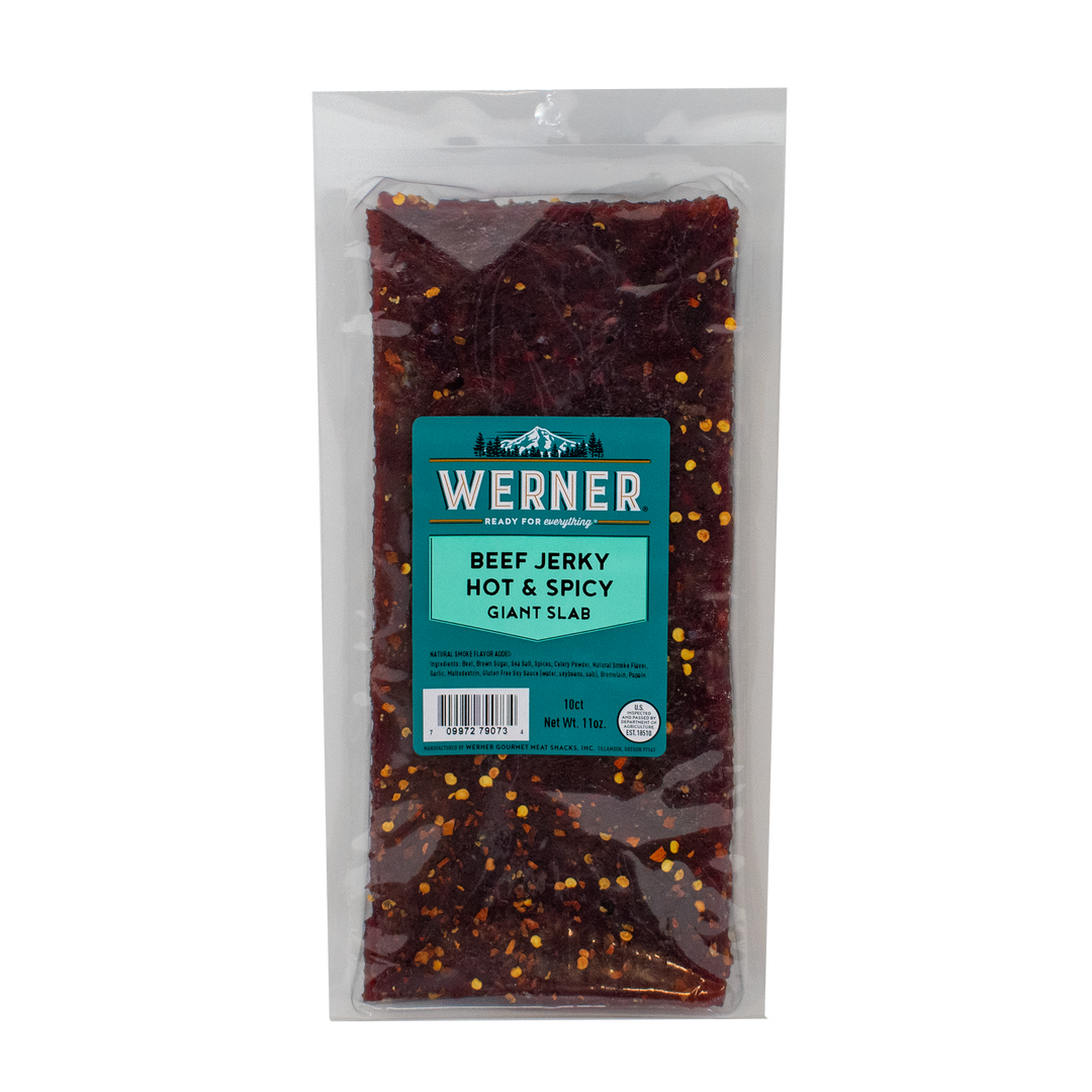 Giant Slab Beef Jerky Bulk Bag – Werner Gourmet Meat Snacks