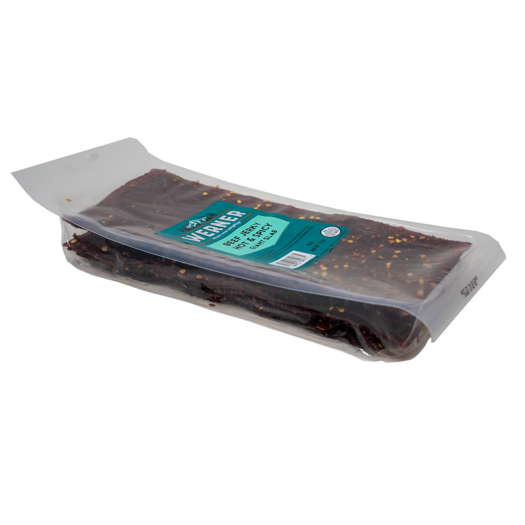 Giant Slab Beef Jerky Bulk Bag Werner Gourmet Meat Snacks