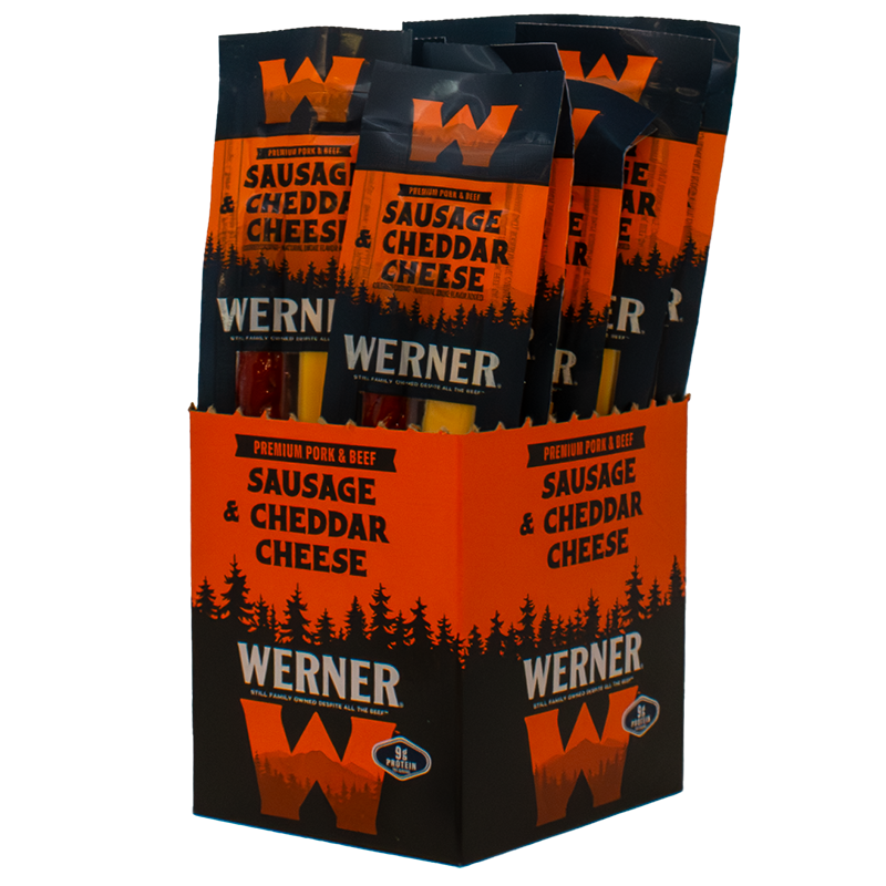 Sausage & Cheddar Cheese Pack – Werner Gourmet Meat Snacks
