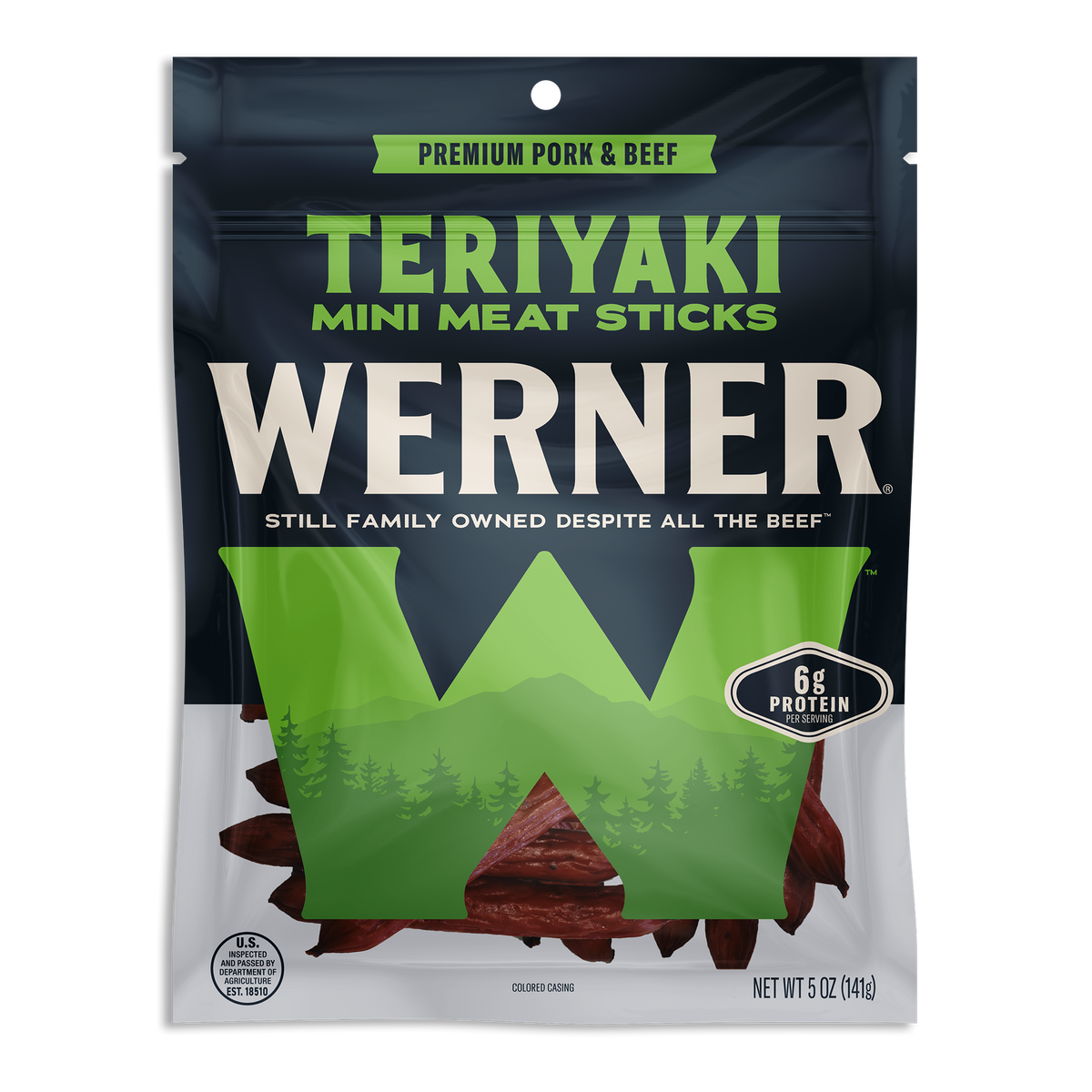 Teriyaki Mini Meat Sticks – Werner Gourmet Meat Snacks